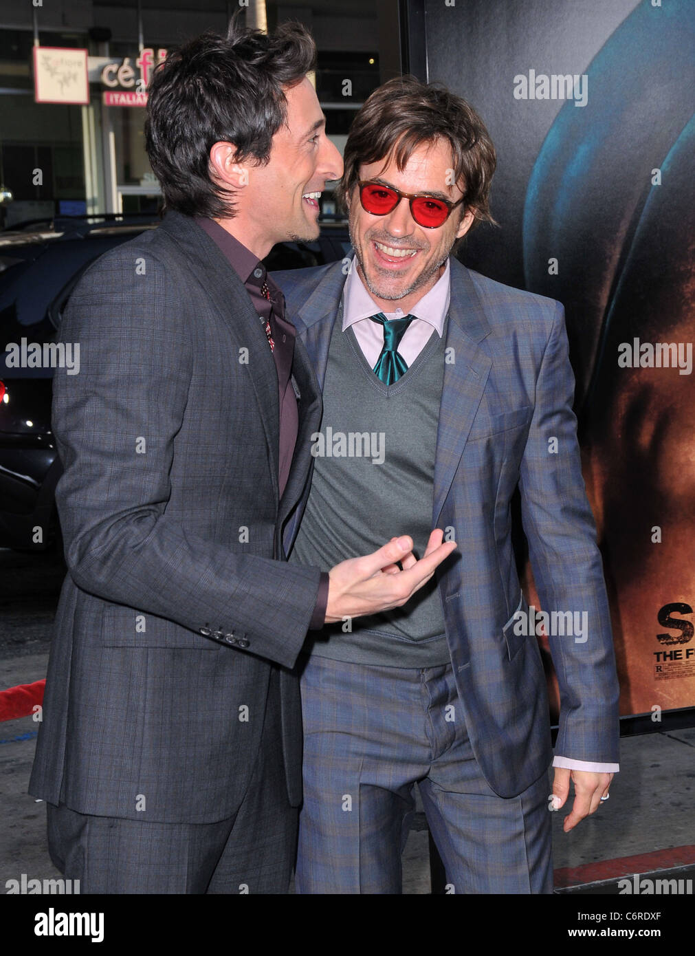 Robert Downey Jr and Adrien Brody Los Angeles Premiere of Warner Bros ...