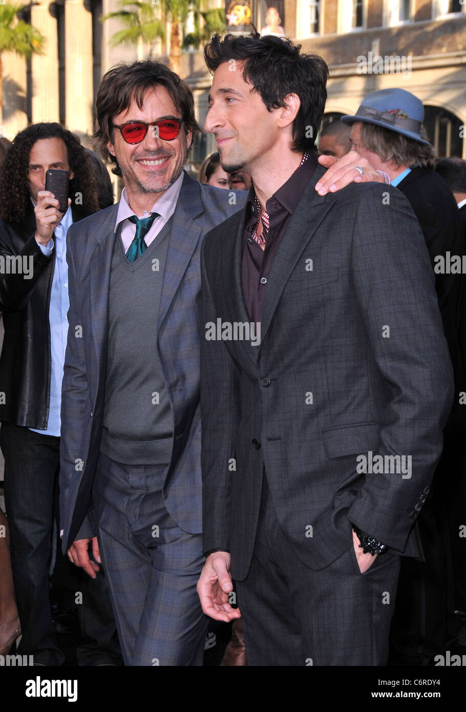 Robert Downey Jr and Adrien Brody Los Angeles Premiere of Warner Bros ...