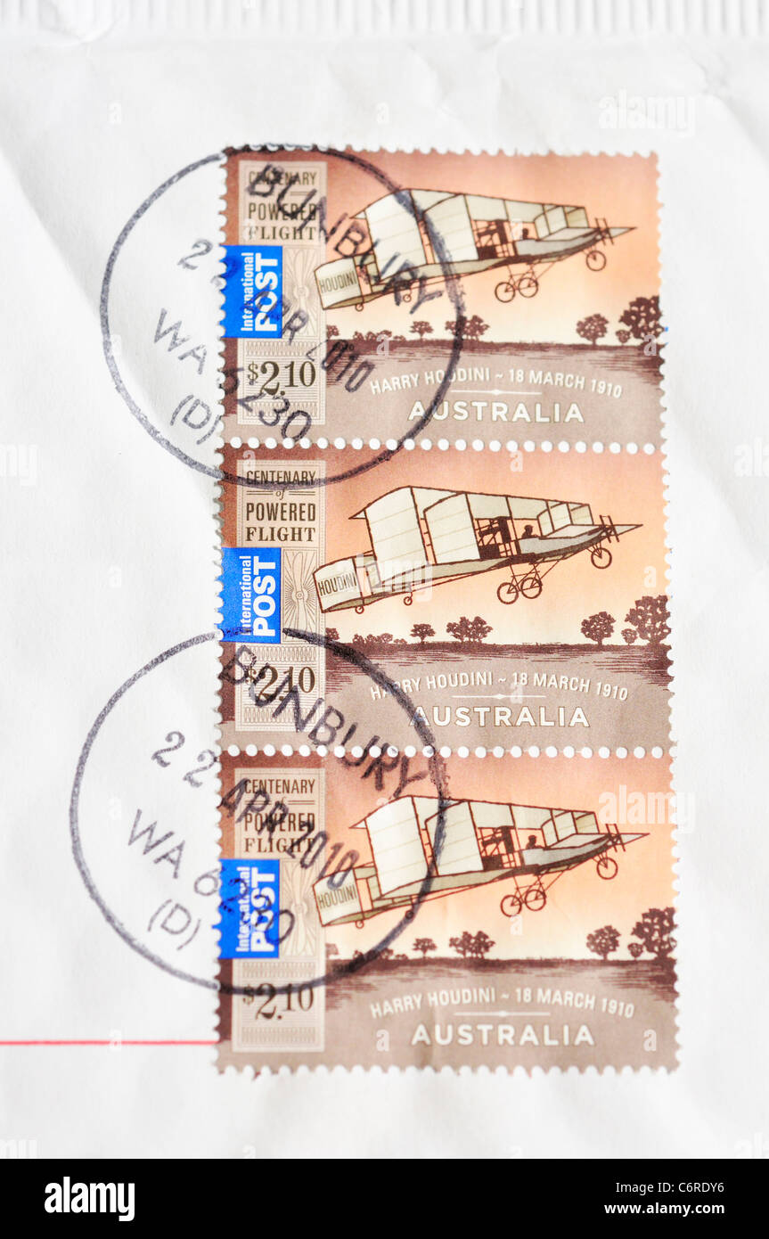 Centenary of Powered Flight in Australia postage stamp depicting Harry ...