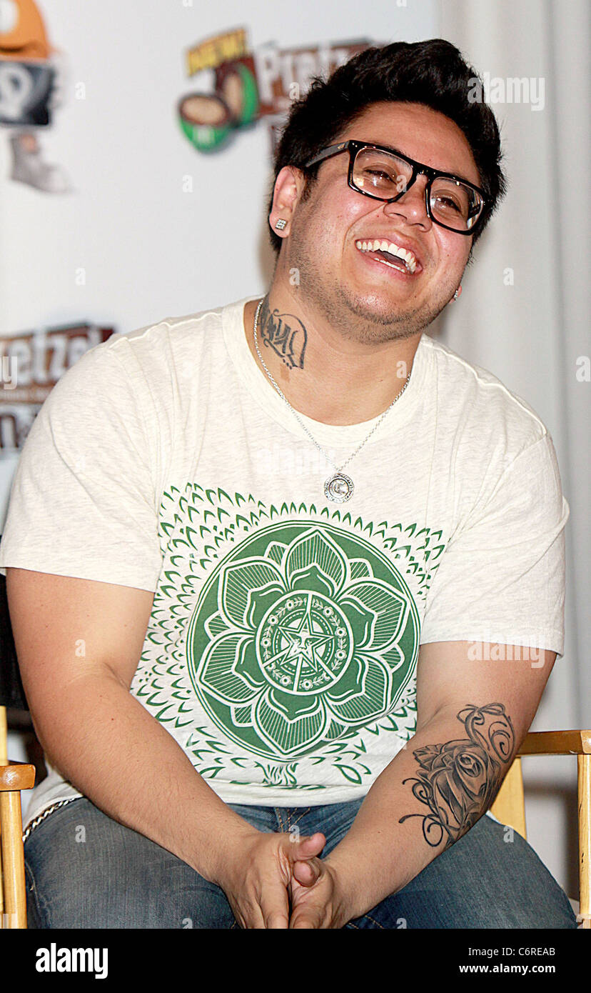 Andrew Garcia from American Idol attends a press conference after a ...