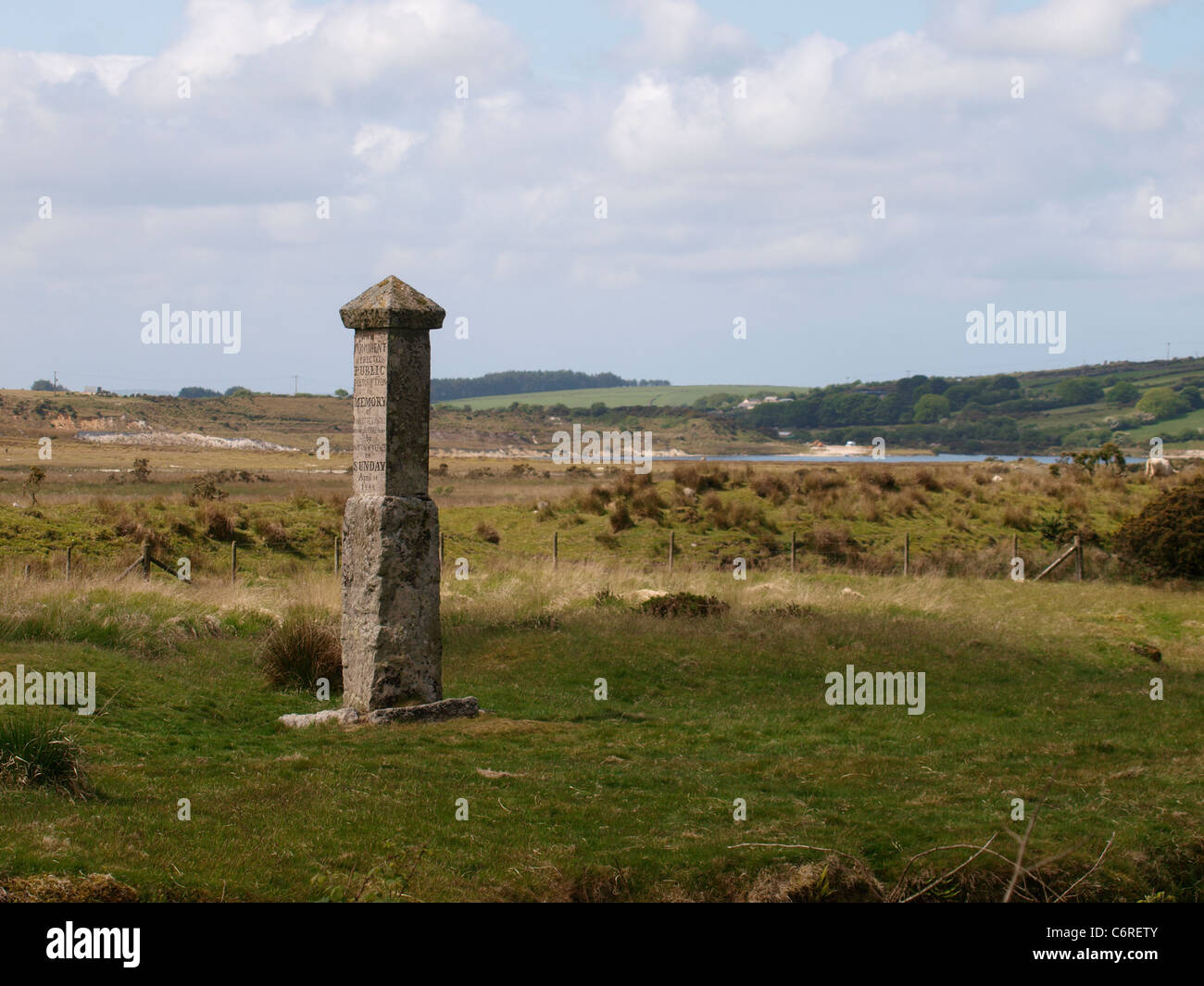 Monument in memory of Charlotte Dymond, Davidstow Moor, Cornwall, UK ...