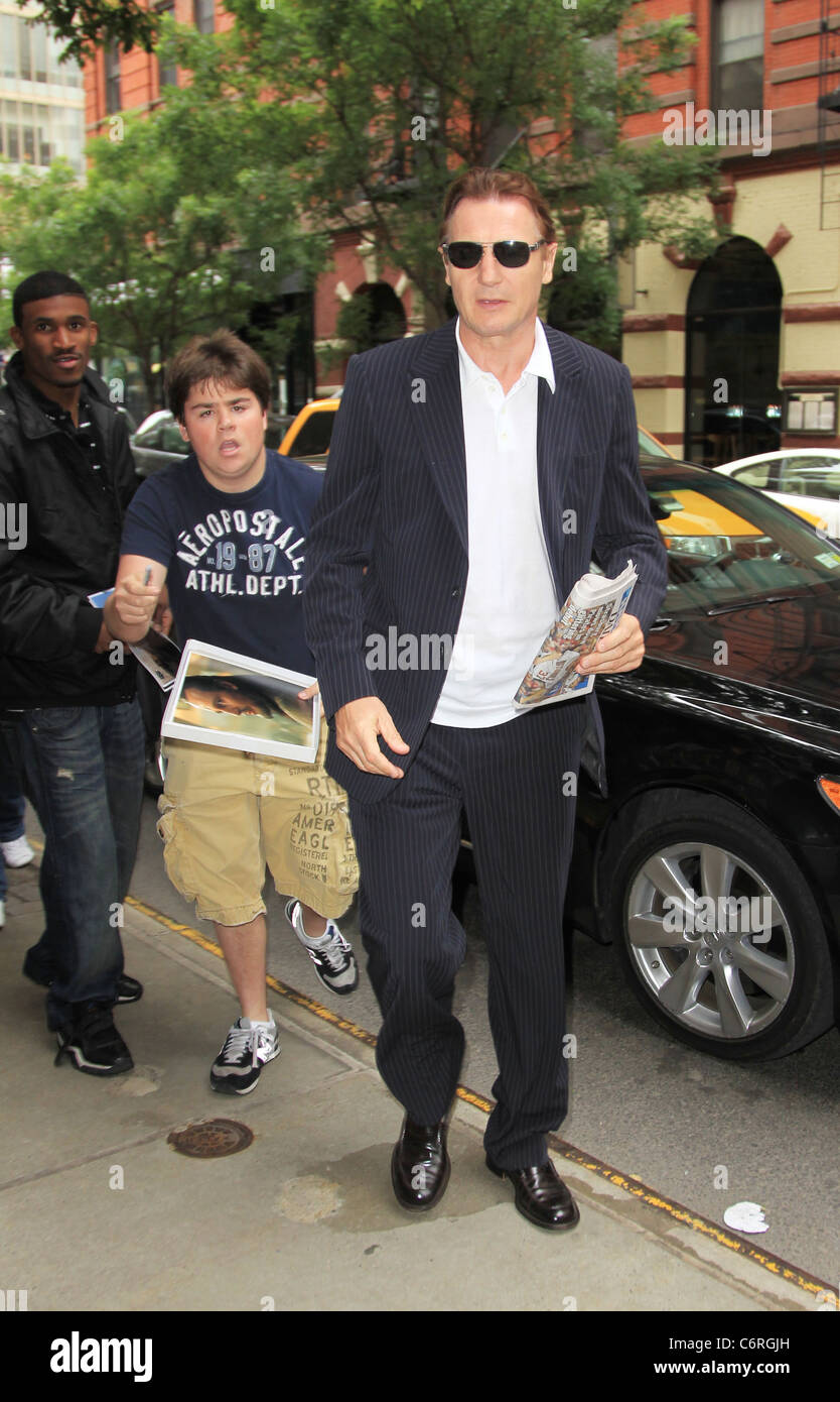 Liam Neeson returns to his home after appearing on ABC's 'Live with ...