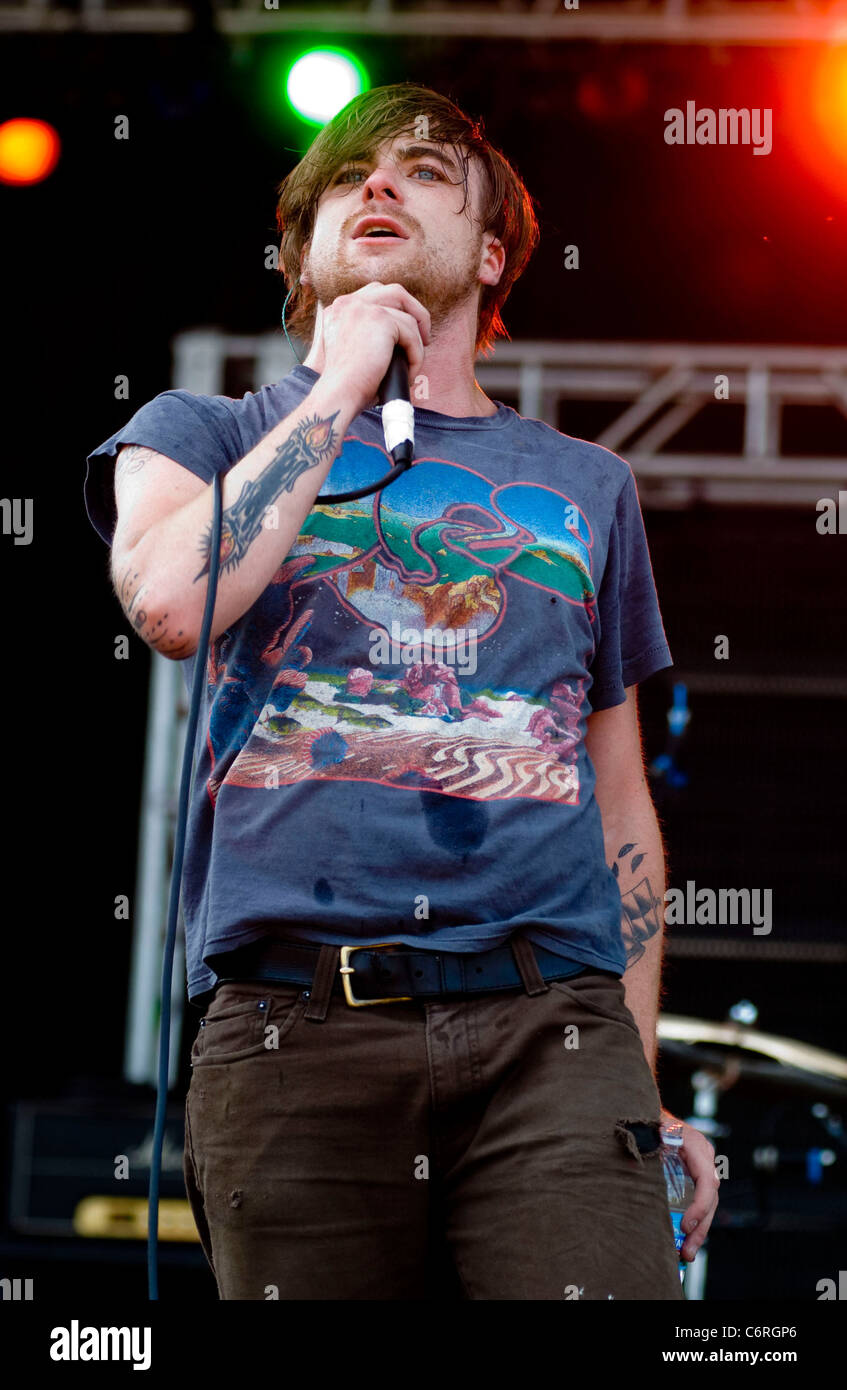 Circa Survive performing at Rock on the Range 2010 at Crew Stadium ...