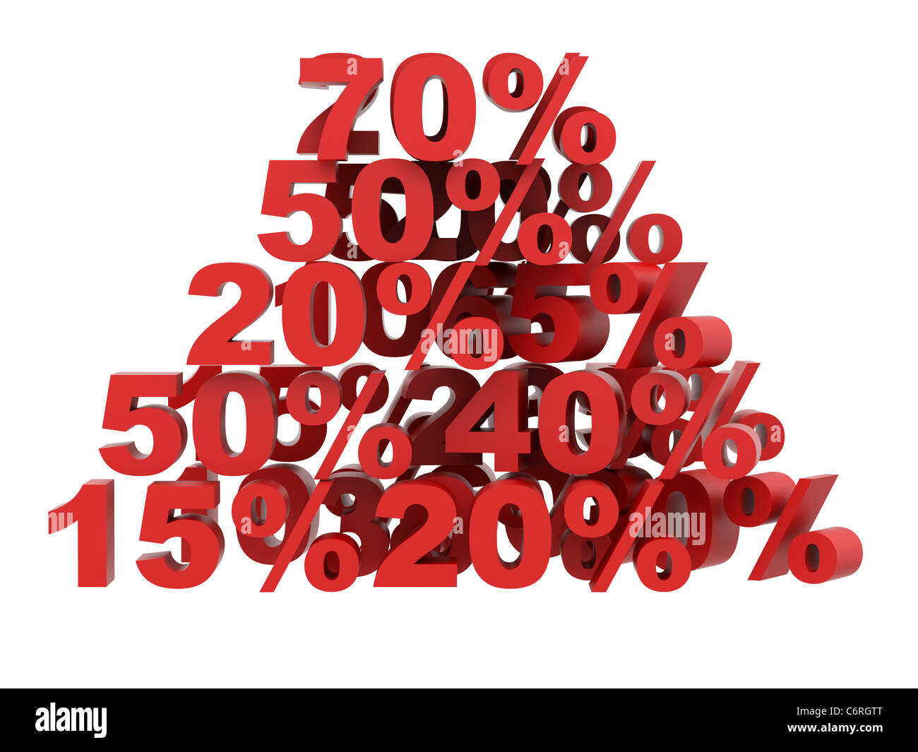 Red percent, isolated on white background. High resolution image Stock ...