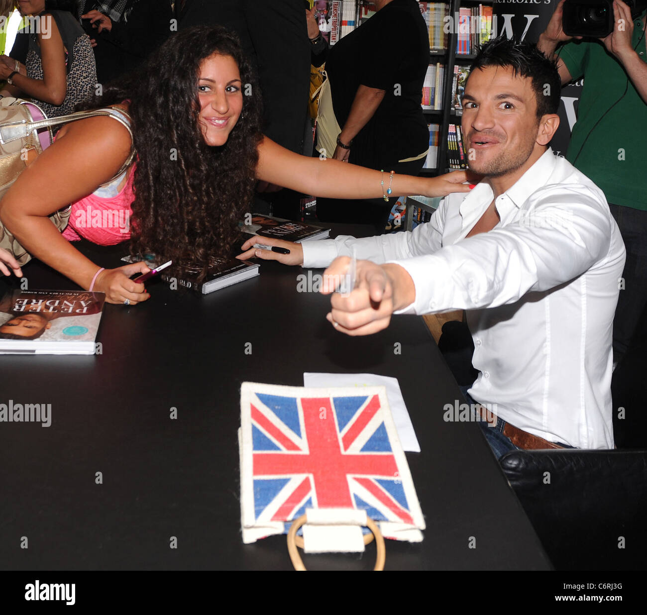 Peter Andre signs copies of his new book 'My World' at Waterstone's ...