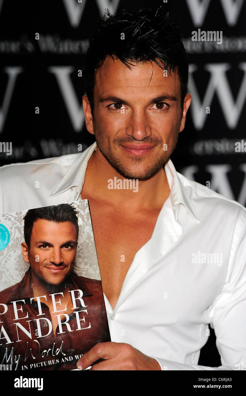 Peter Andre signs copies of his new book 'My World' at Waterstone's ...