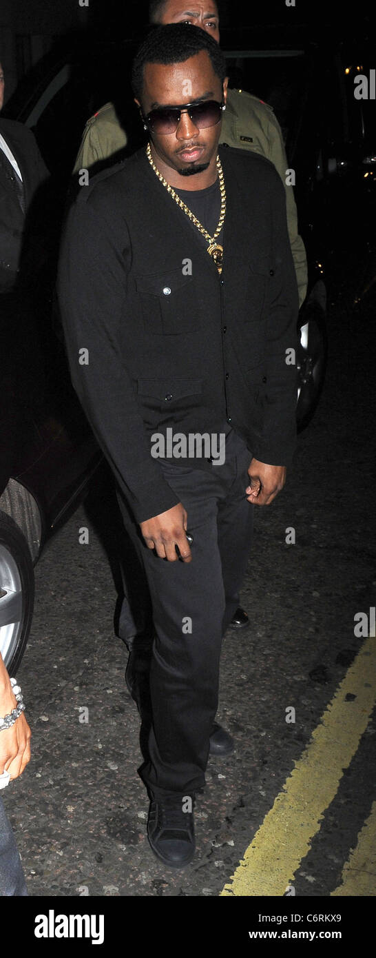 Sean Combs, aka P Diddy arriving at Whisky Mist London, England - 10.06 ...