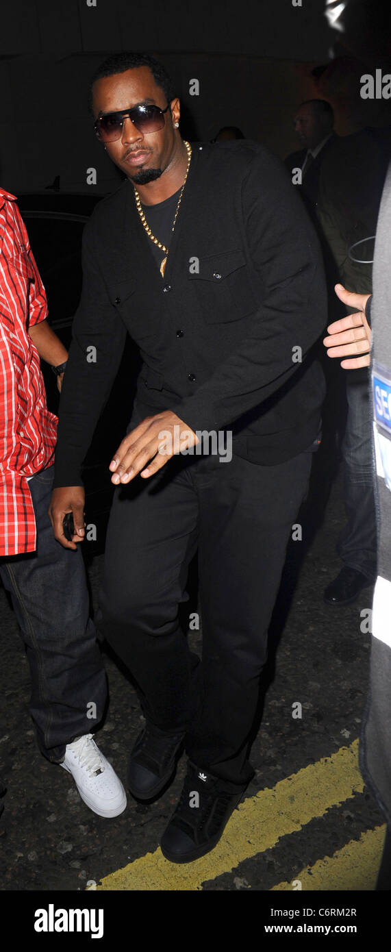 Sean Combs, aka P Diddy, outside Whisky Mist club London, England - 10. ...