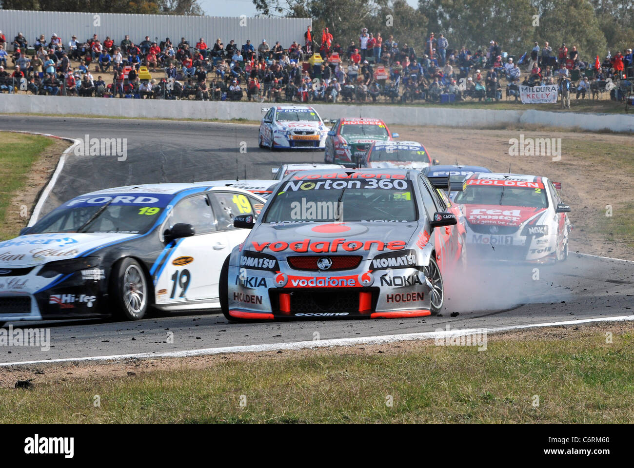 V8 Supercar Championship held at Winton Raceaway Team Vodaphone Driver ...