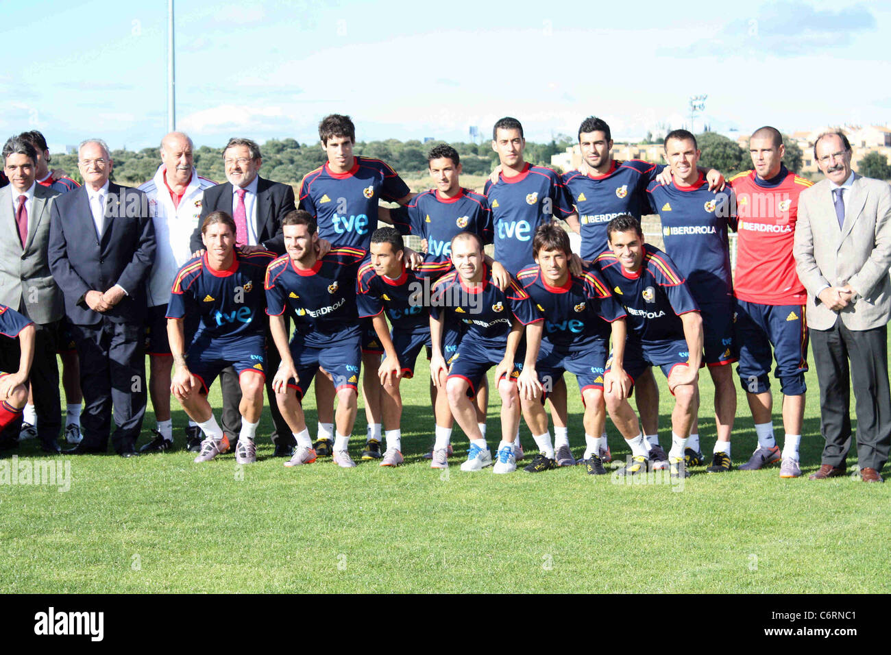 The Spanish football team meet the press at their training ground in ...