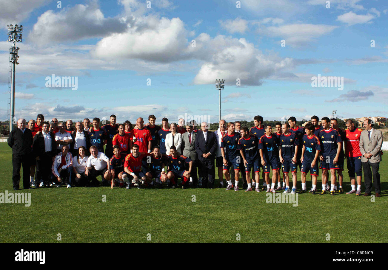 The Spanish football team meet the press at their training ground in ...