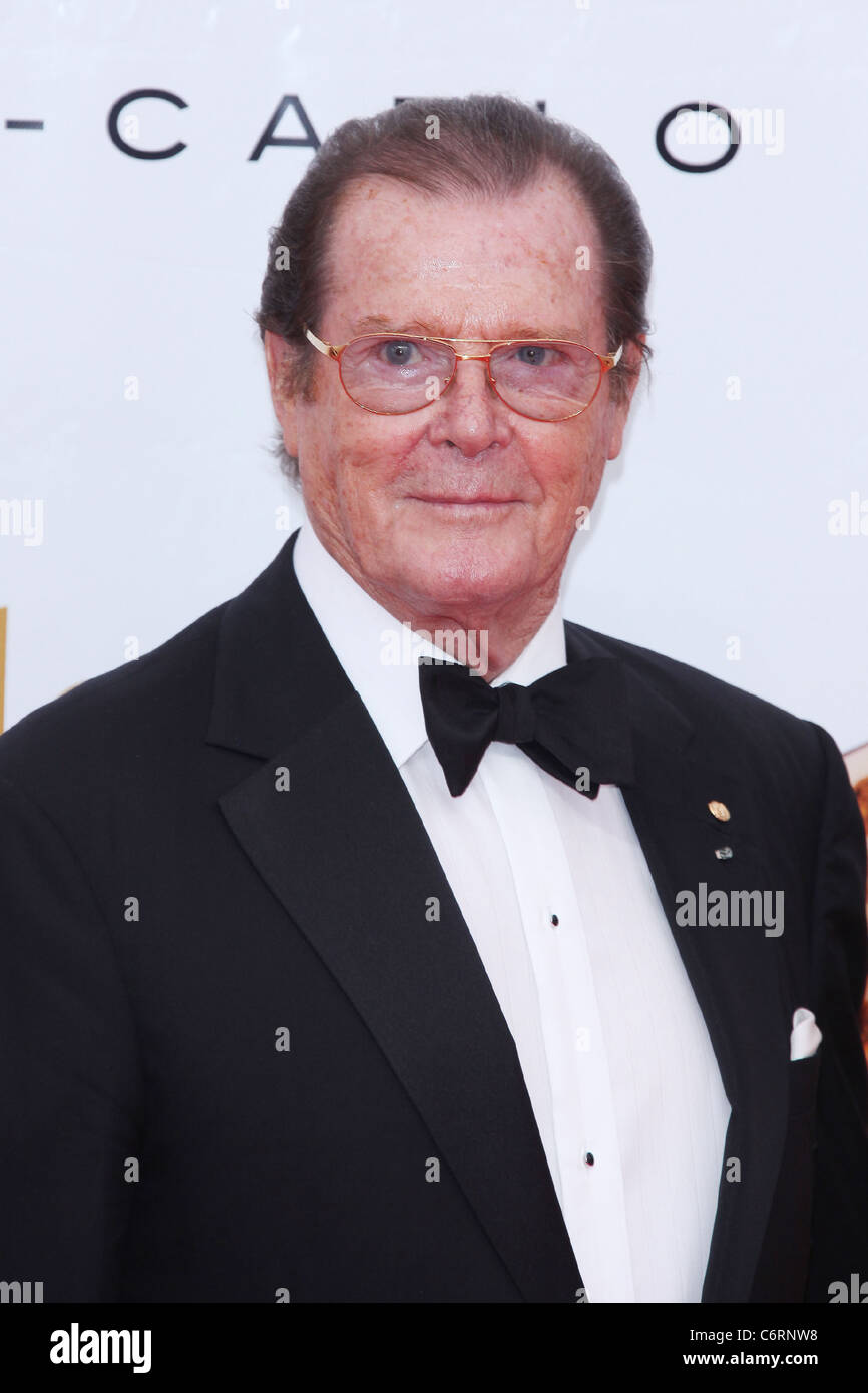 Roger Moore at the Closing Ceremony of the 2010 Monte Carlo Television ...