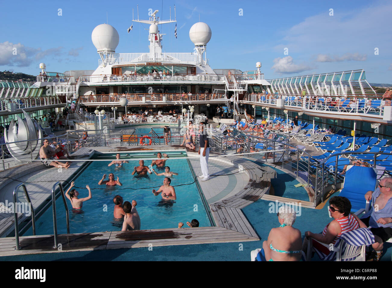 People having fun on a cruise ship Stock Photo - Alamy