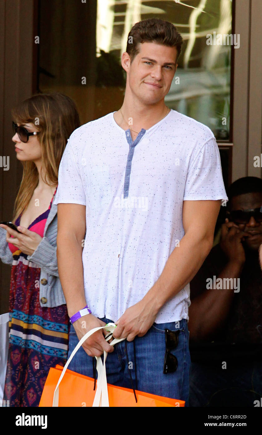 Greg Finley Celebrities leaving a gifting suite event at the Montage ...