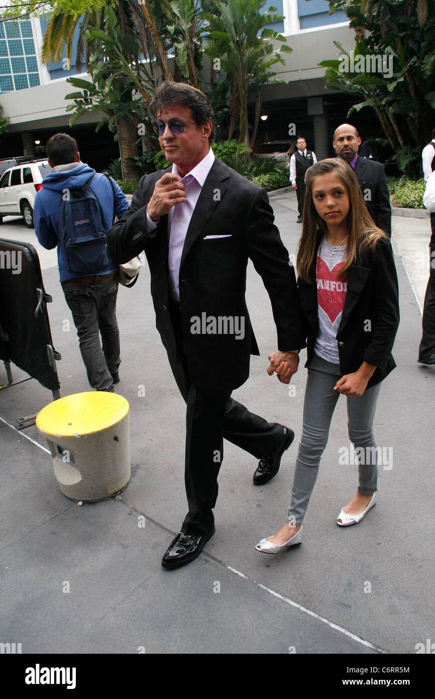 Sylvester Stallone and Sistine Stallone Celebrities arriving at The ...
