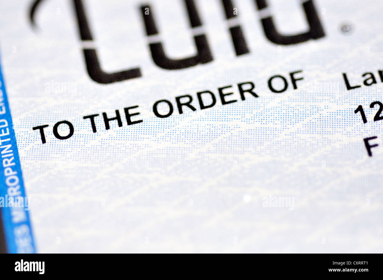 Check cheque checque payment closeup close up hi-res stock photography ...