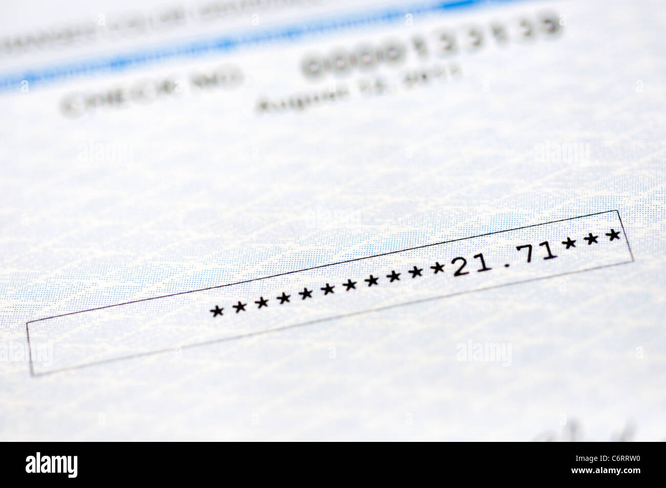 Check cheque checque payment closeup close up hi-res stock photography ...