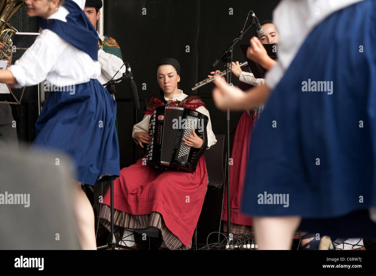 Ortzadar Basque folk dancers at The National Eisteddfod of Wales ...