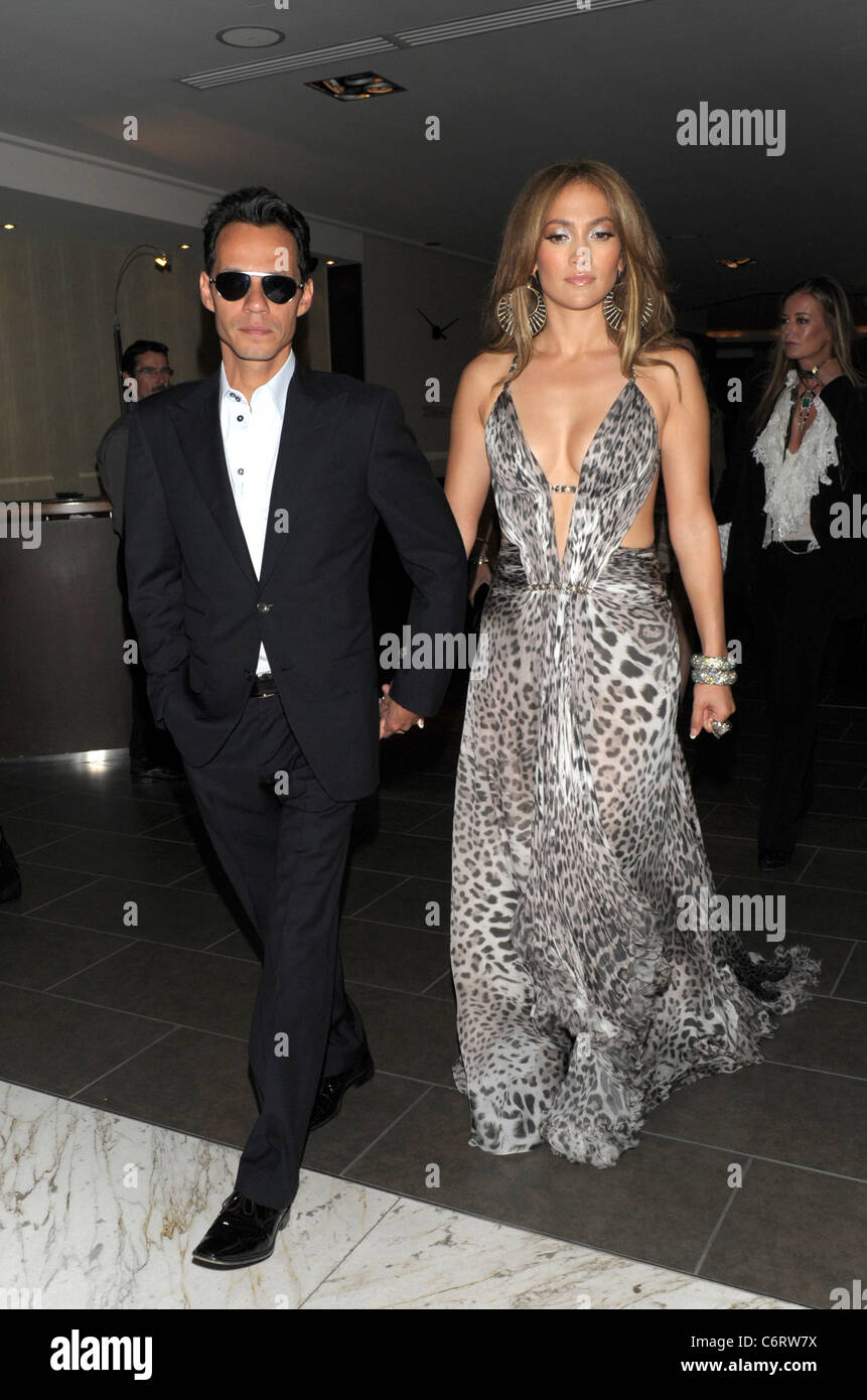 Marc Anthony, Jennifer Lopez Celebrities leaving their hotel and ...