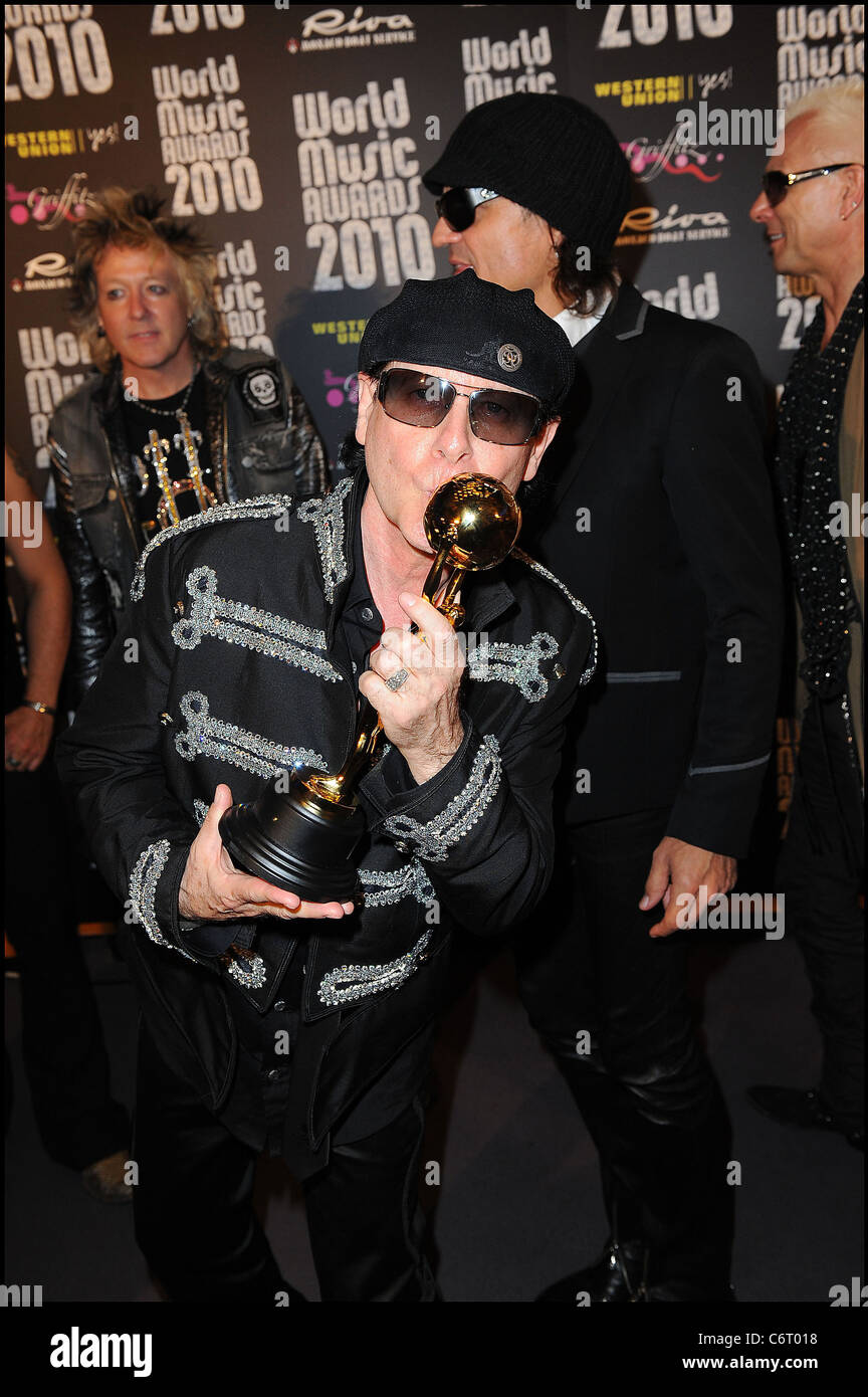 Scorpions 2010 World Music Awards at the Sporting Club - Press Room ...