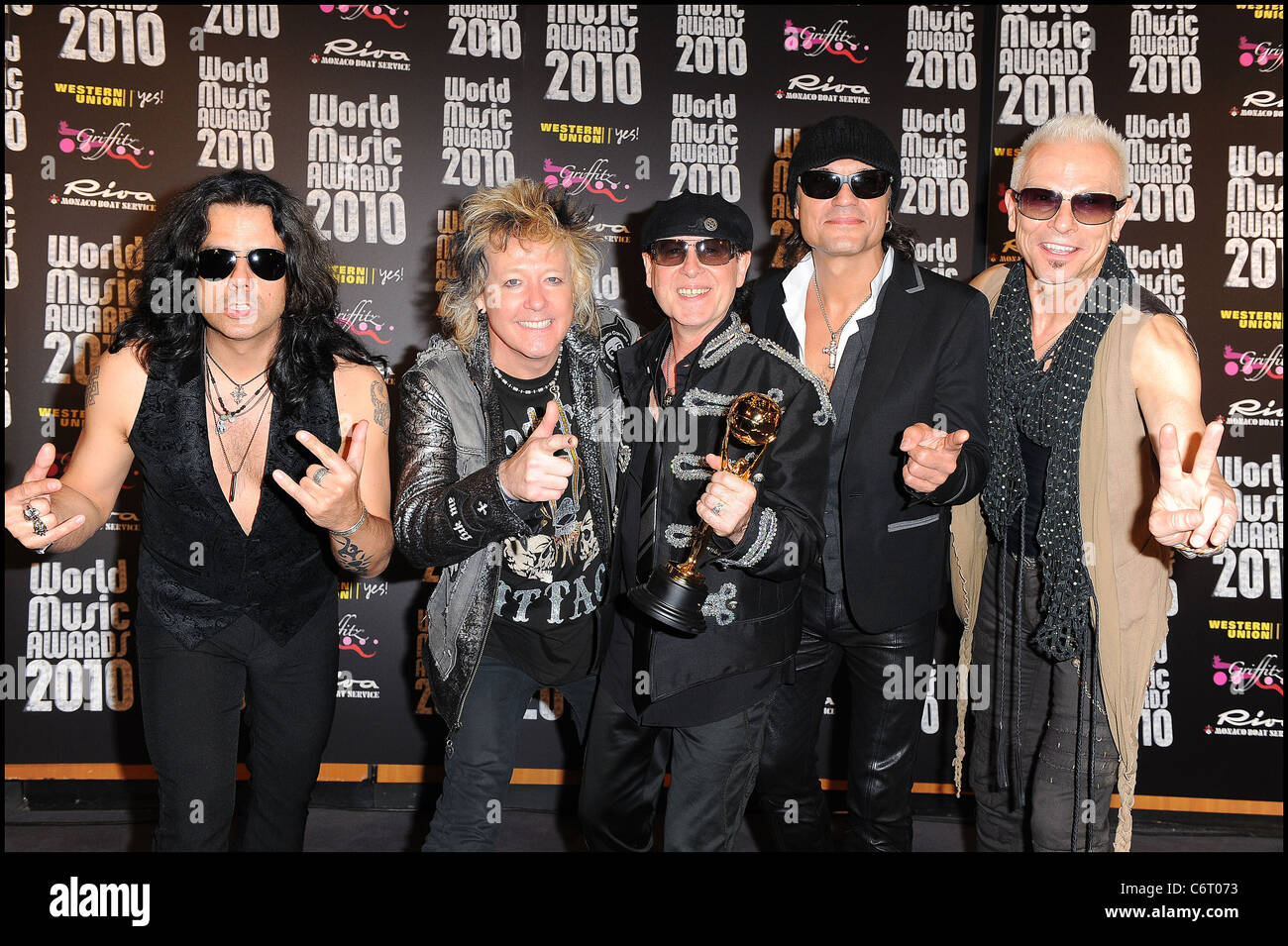 Scorpions 2010 World Music Awards at the Sporting Club - Press Room ...
