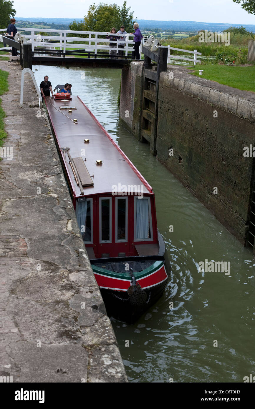 Canal lock gates at the tail of a lock hi-res stock photography and ...