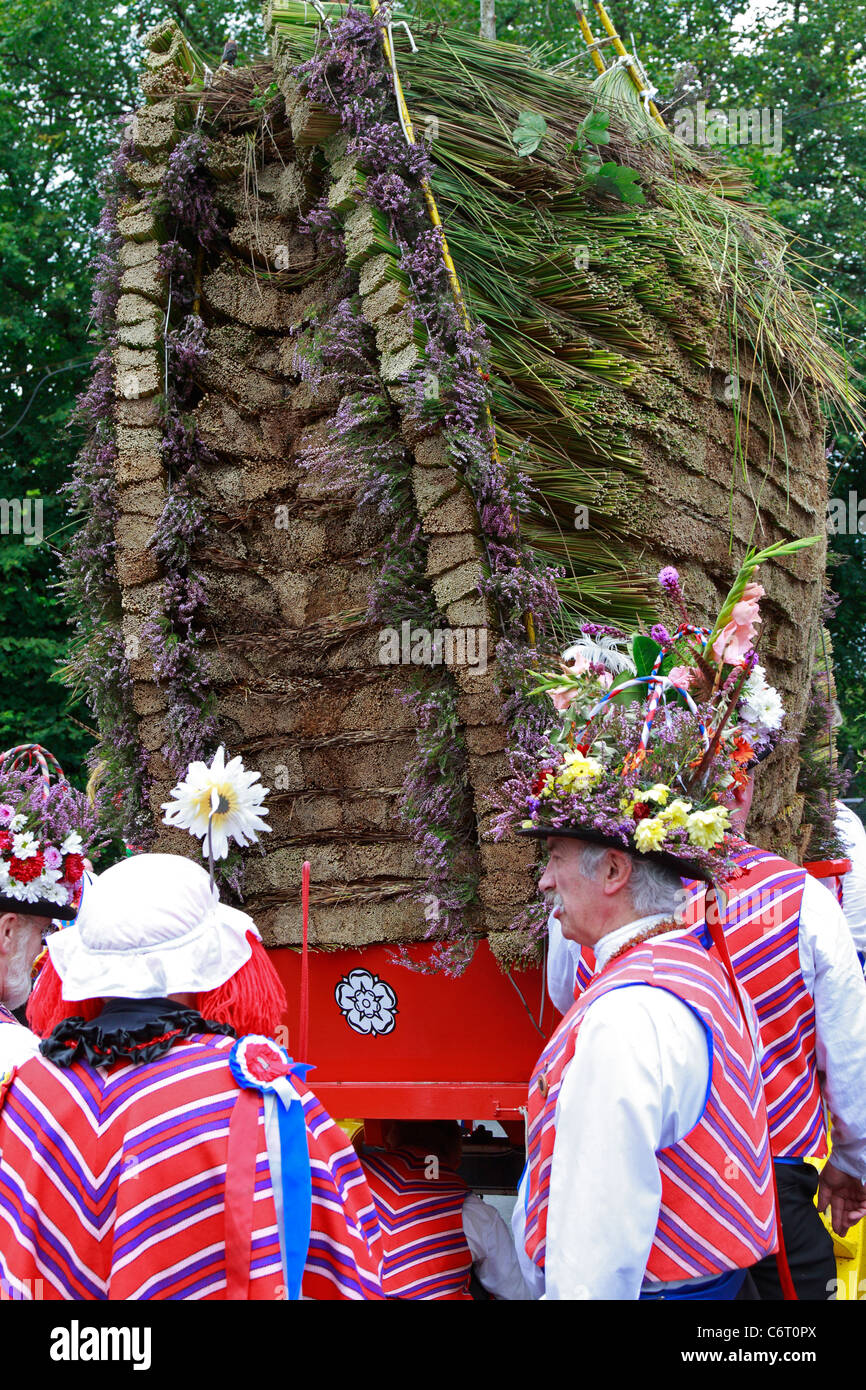 Morris Men with the Rushcart in Saddleworth Oldham Lancashire UK Stock ...