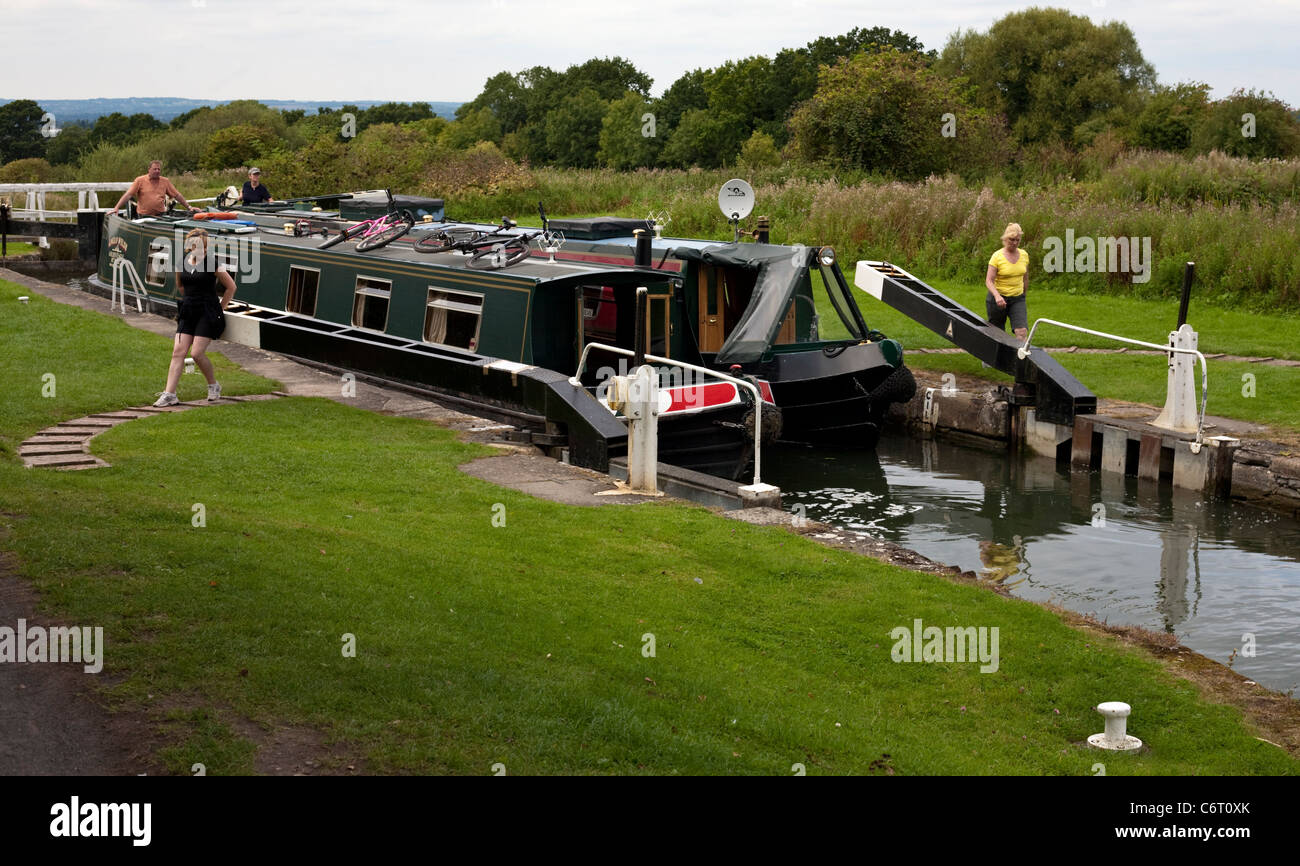 part of the flight of locks at caen hill on the kennet and avon canal ...