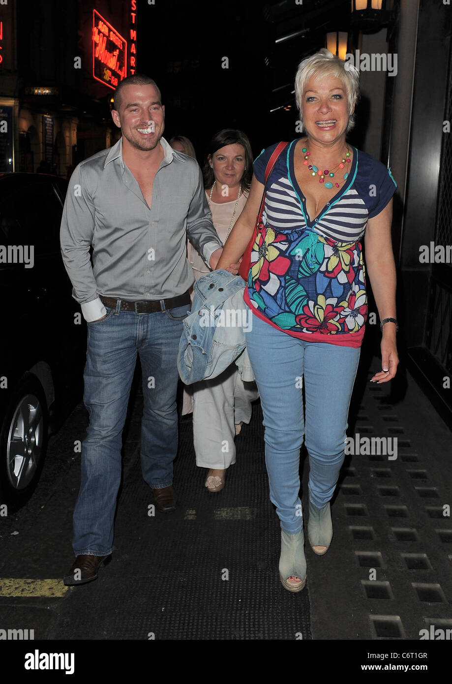 Denise Welch from TV show Loose Women, and friends leaving the Ivy ...