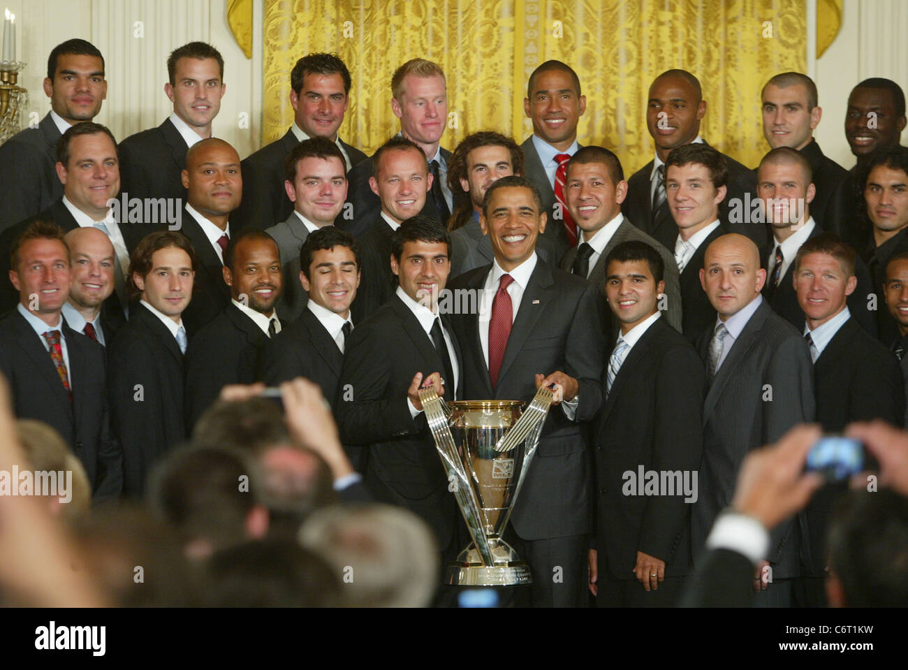 President Barack Obama welcomes the Major League Soccer Champion Real ...
