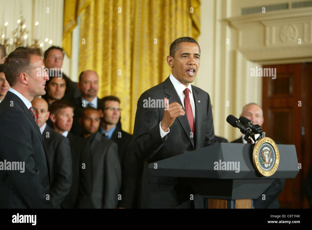 President Barack Obama welcomes the Major League Soccer Champion Real ...