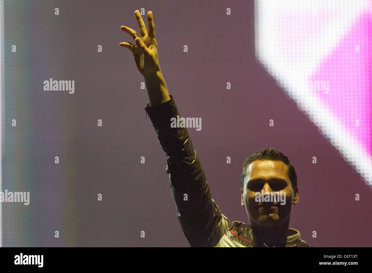 DJ Tiesto performing live on the 4th day of Rock in Rio Madrid at El ...