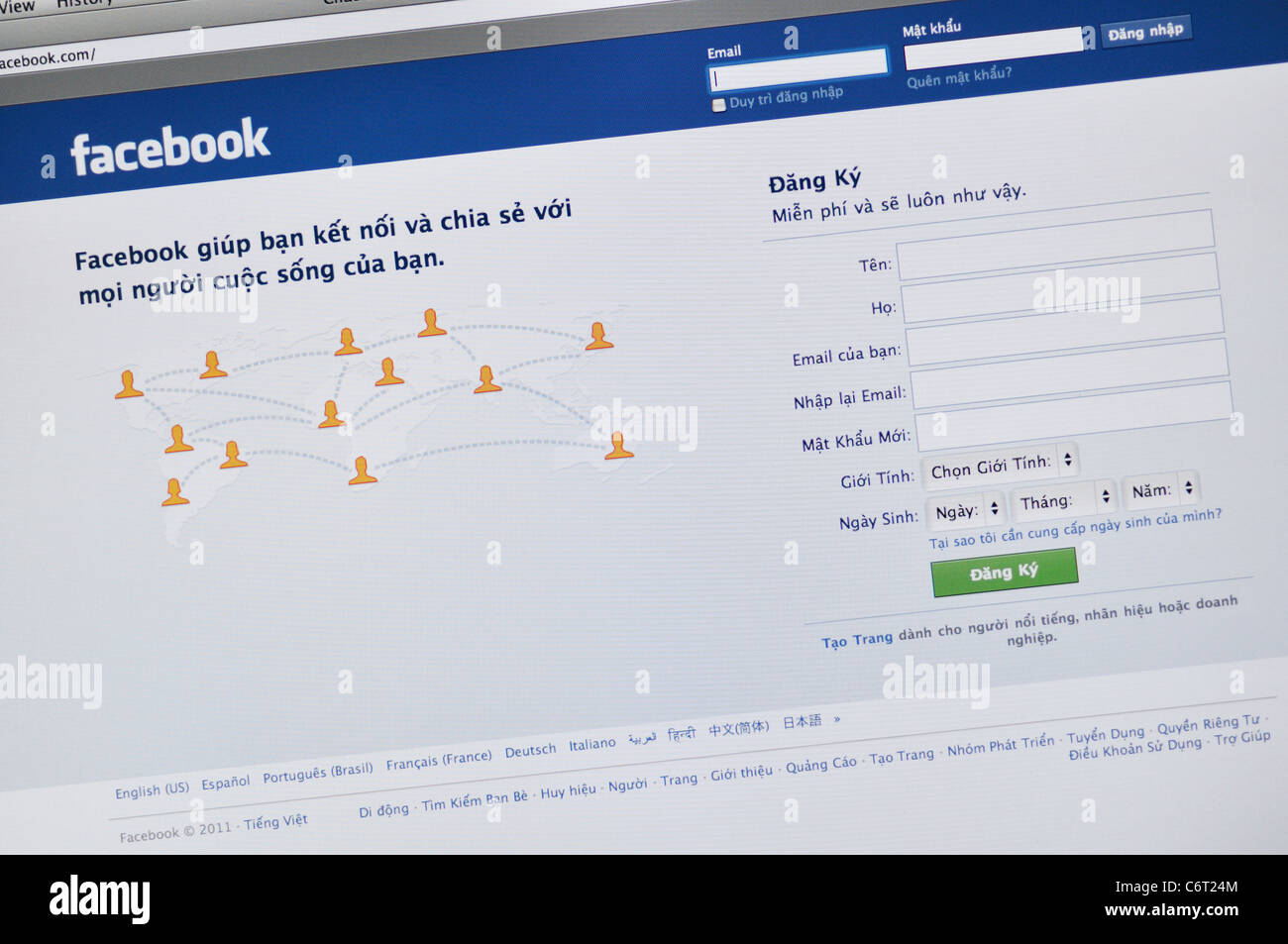 Facebook website - Vietnamese Stock Photo - Alamy