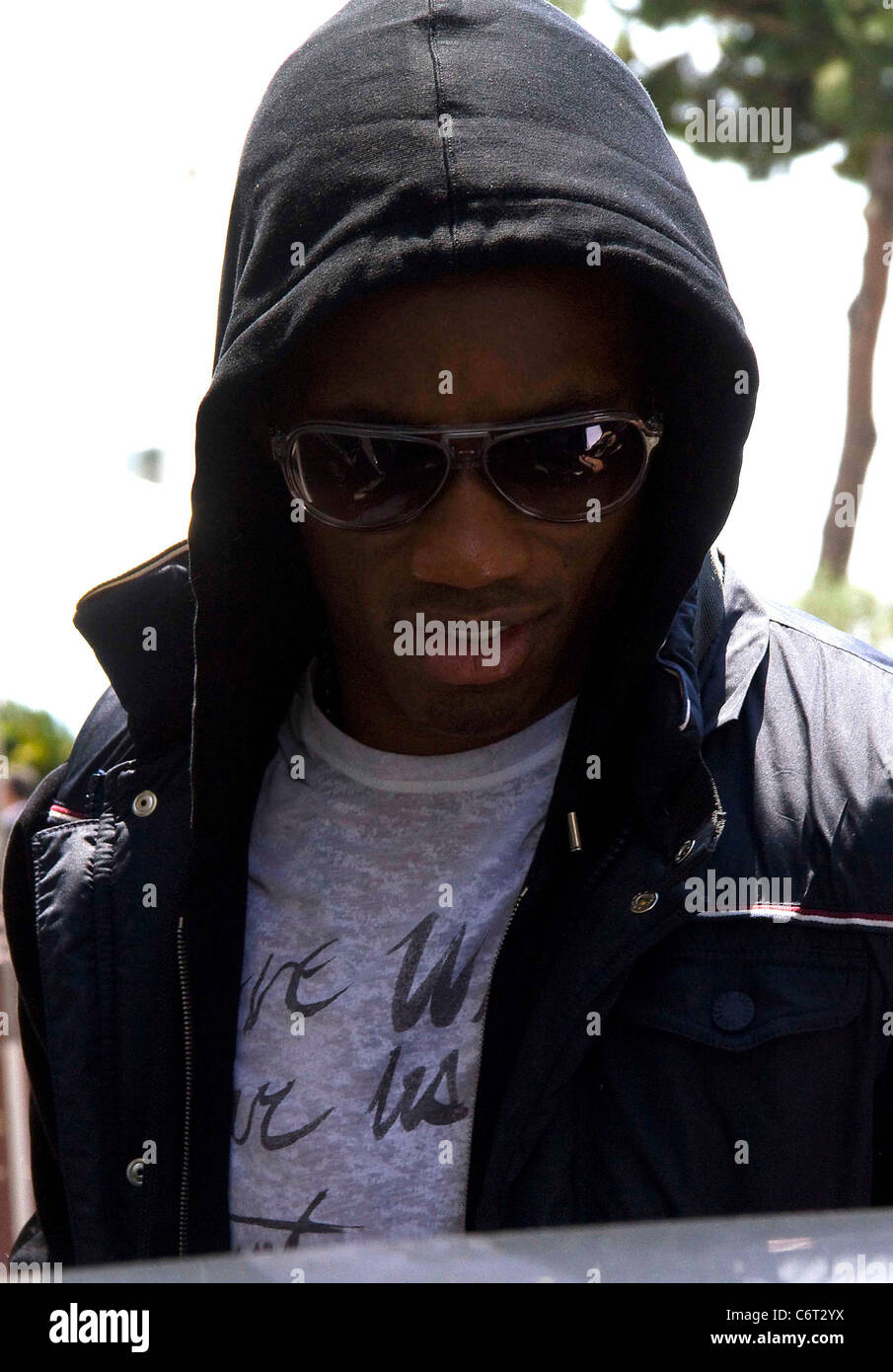 Didier Drogba The Chelsea football player arrives at his hotel during ...