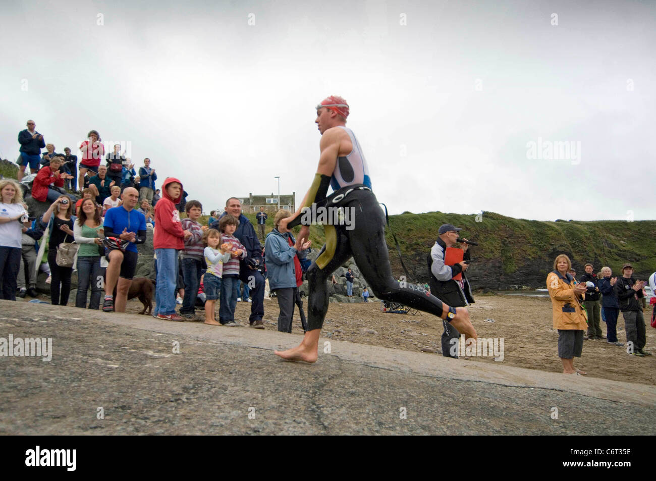 The Pembrokeshire Coast Triathlon at Broad Haven in South West Wales ...