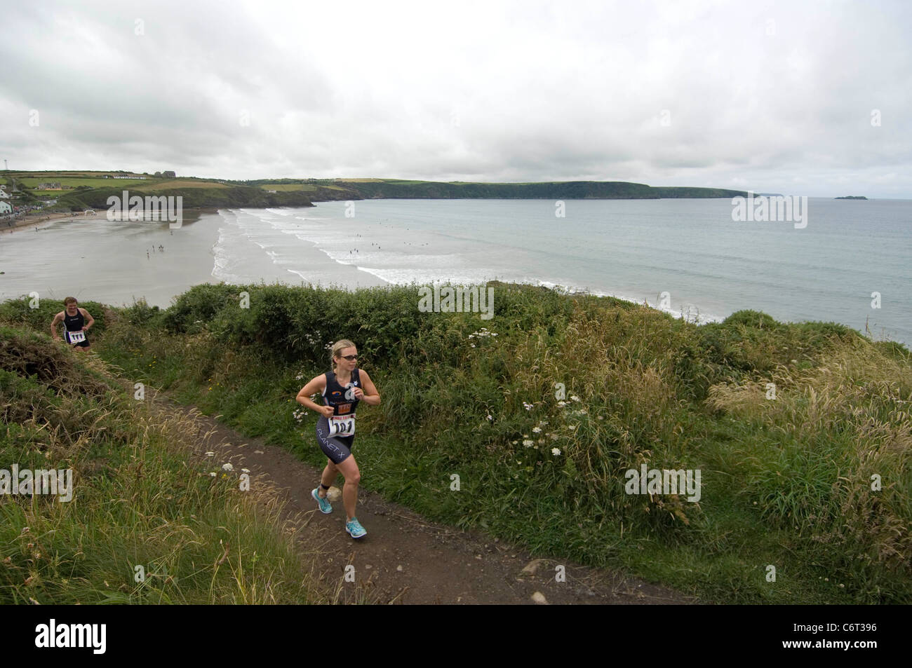 The Pembrokeshire Coast Triathlon at Broad Haven in South West Wales ...