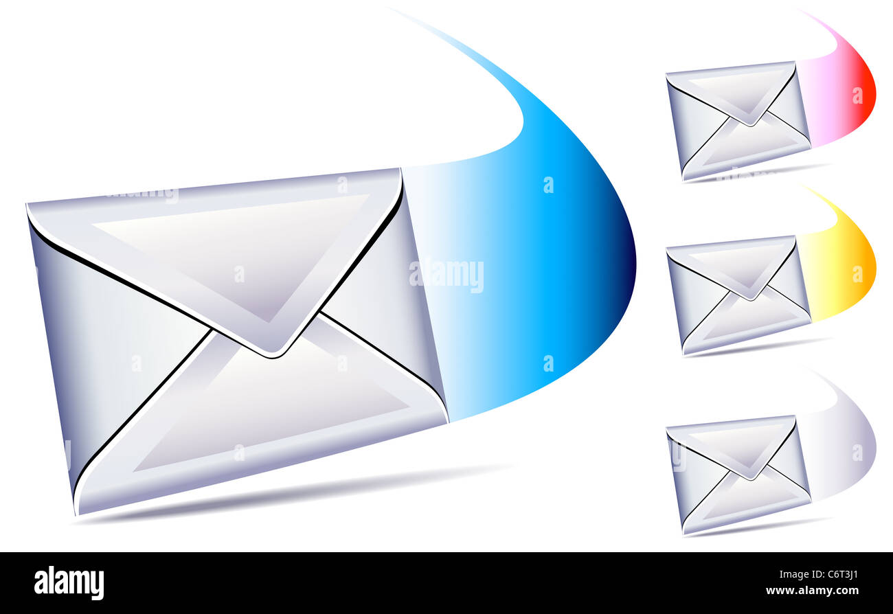 email sent and arriving Stock Photo - Alamy