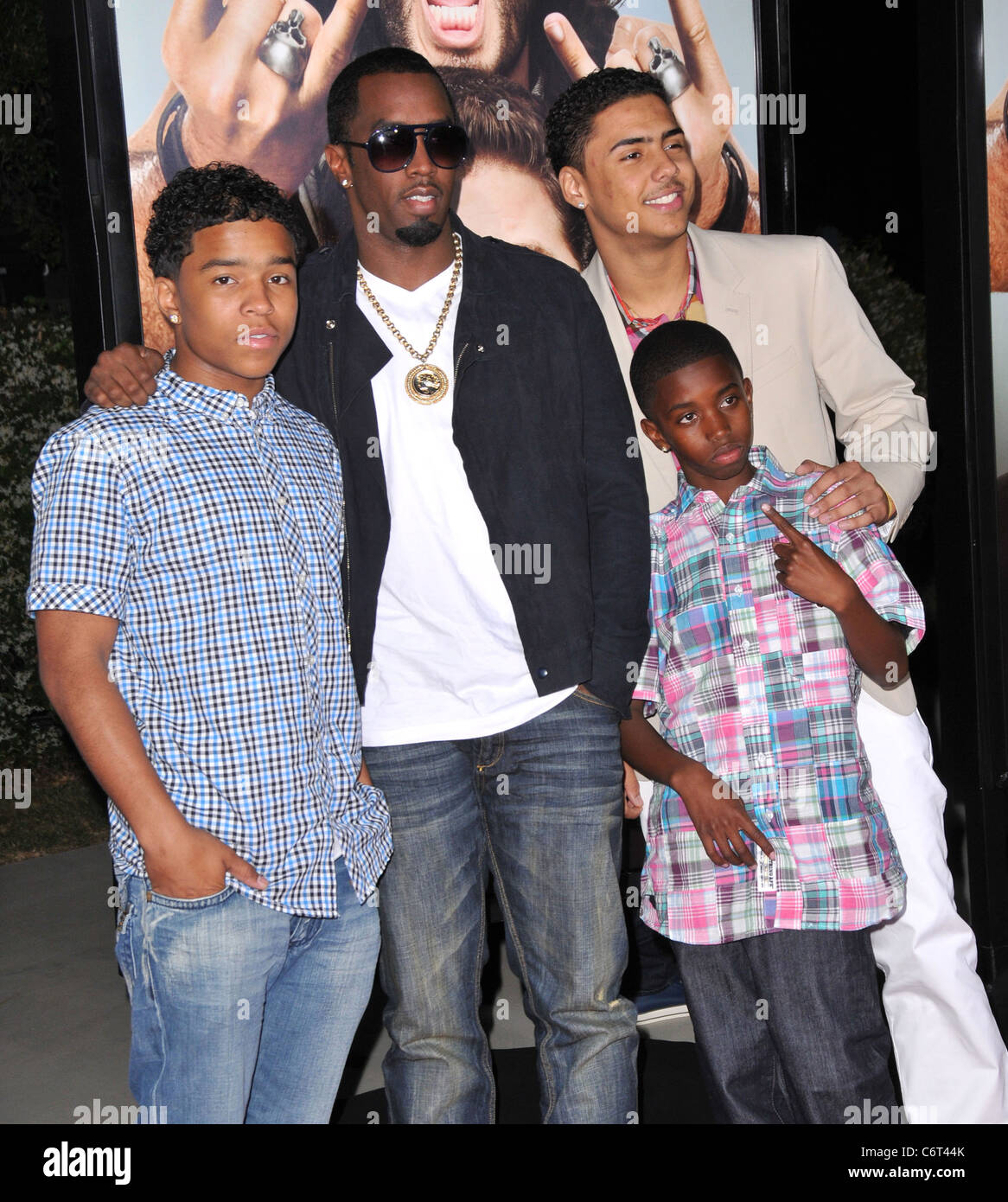 Sean Combs aka Diddy and his sons Los Angeles Premiere of "Get Him To ...