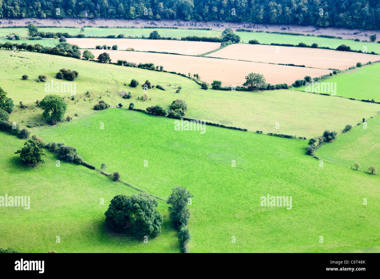 Wye Valley from the Eagles Nest Viewpoint Monmouthshire Wales Stock ...