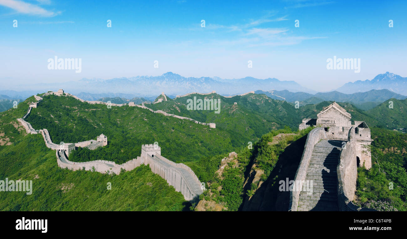 Great Wall of China at Sunny Day Stock Photo - Alamy
