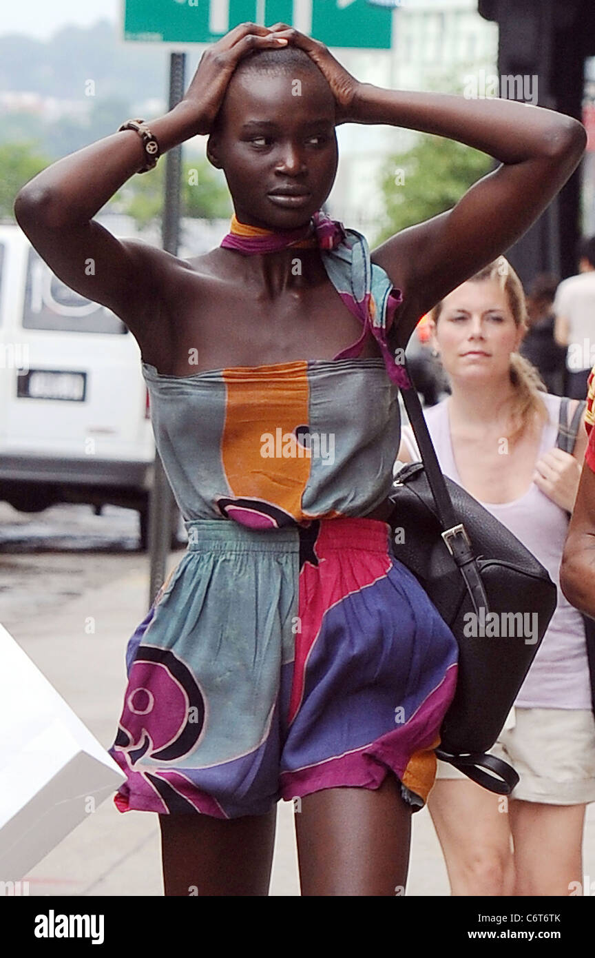 Supermodel Alex Wek out and about in Meatpacking District New York City ...