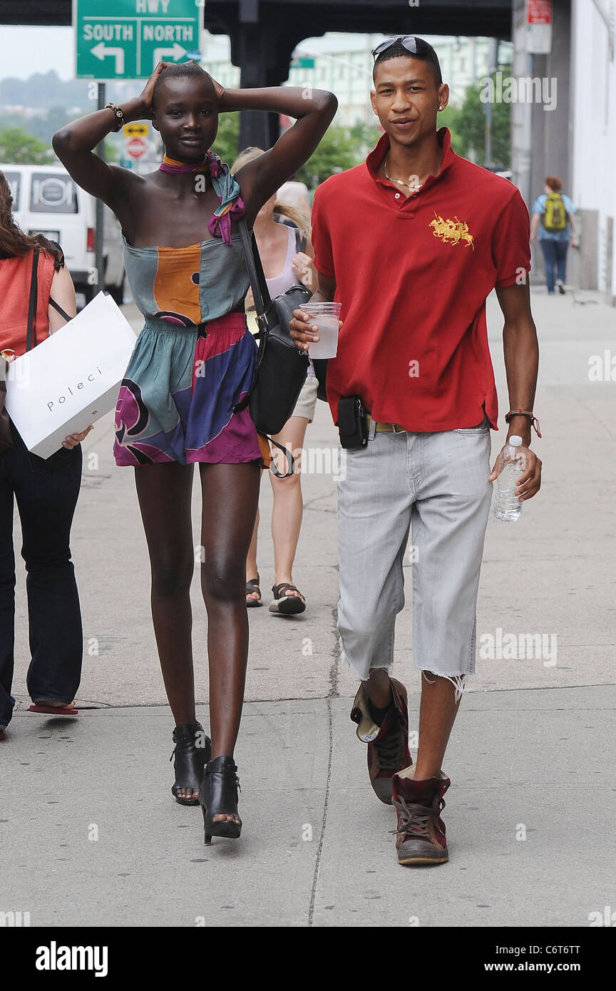 Supermodel Alex Wek out and about in Meatpacking District New York City ...