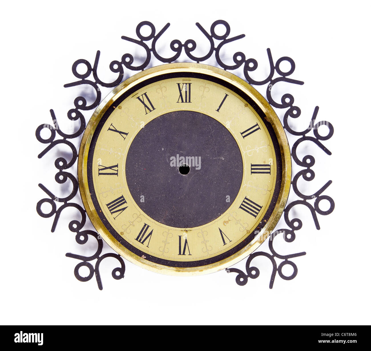 grunge and ornamental vintage clock-face Stock Photo - Alamy