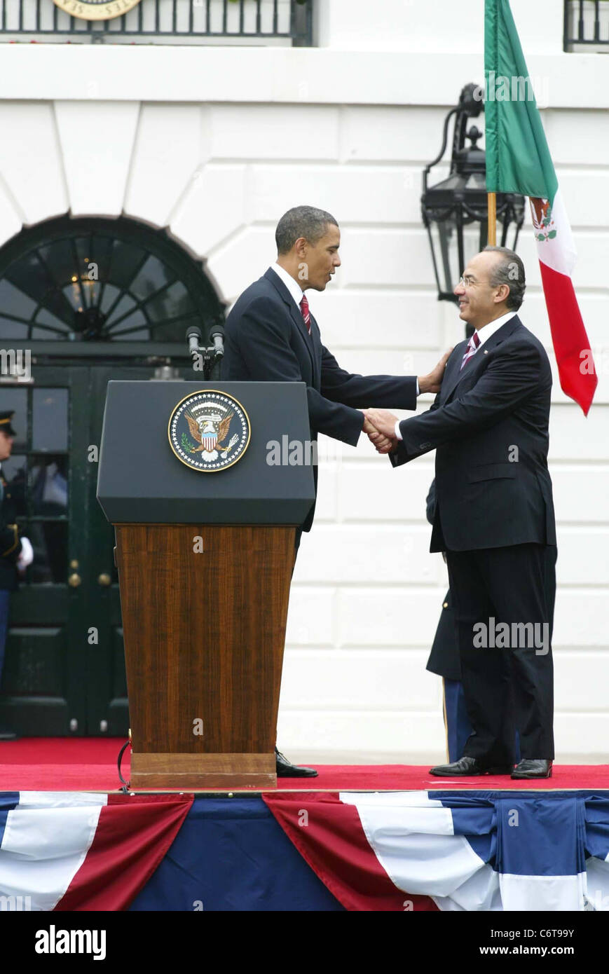 President of Mexico Felipe Calderon and President of the United States ...