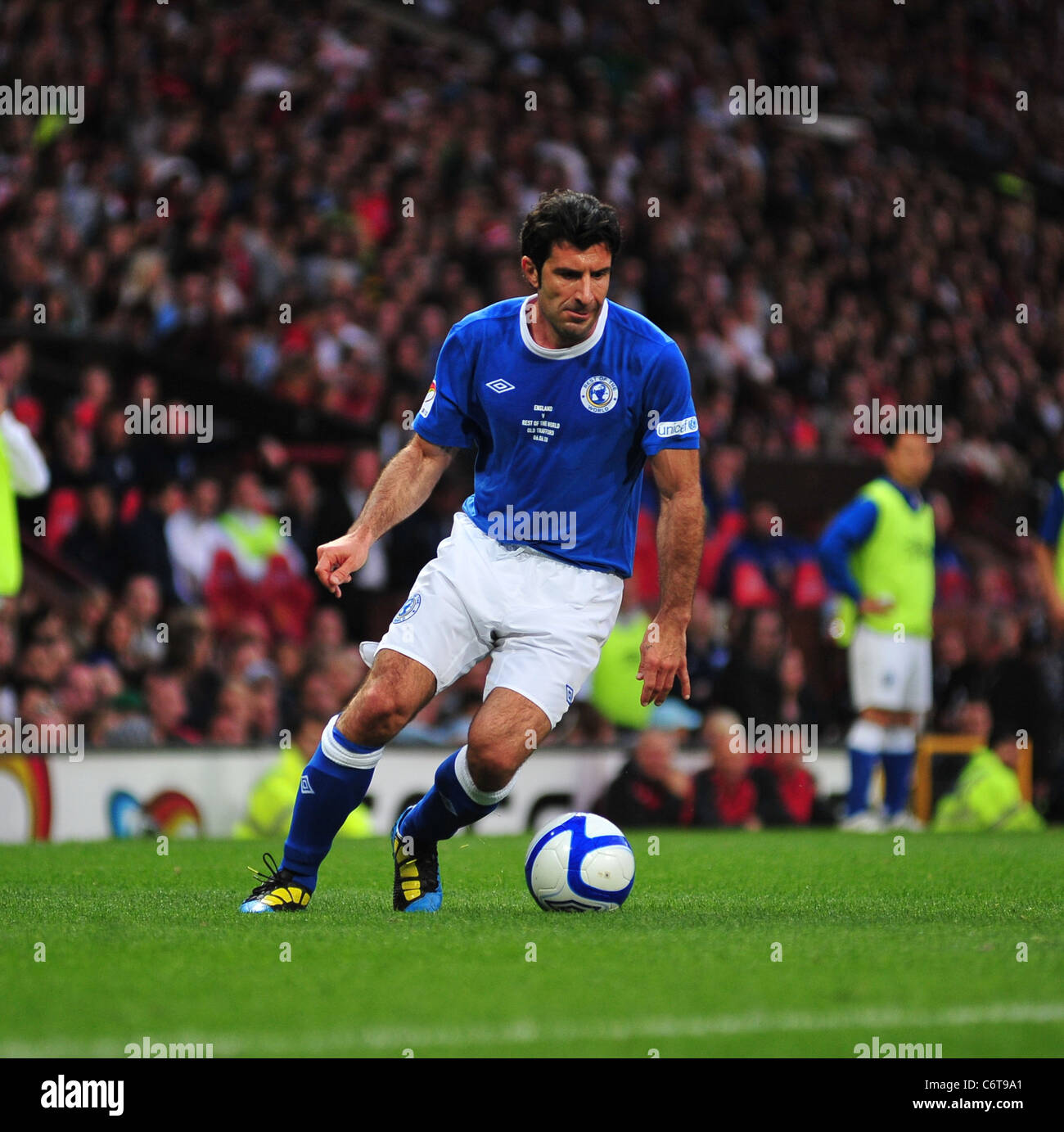 Louis Figo 2010 Unicef Soccer Aid charity football match at Old ...