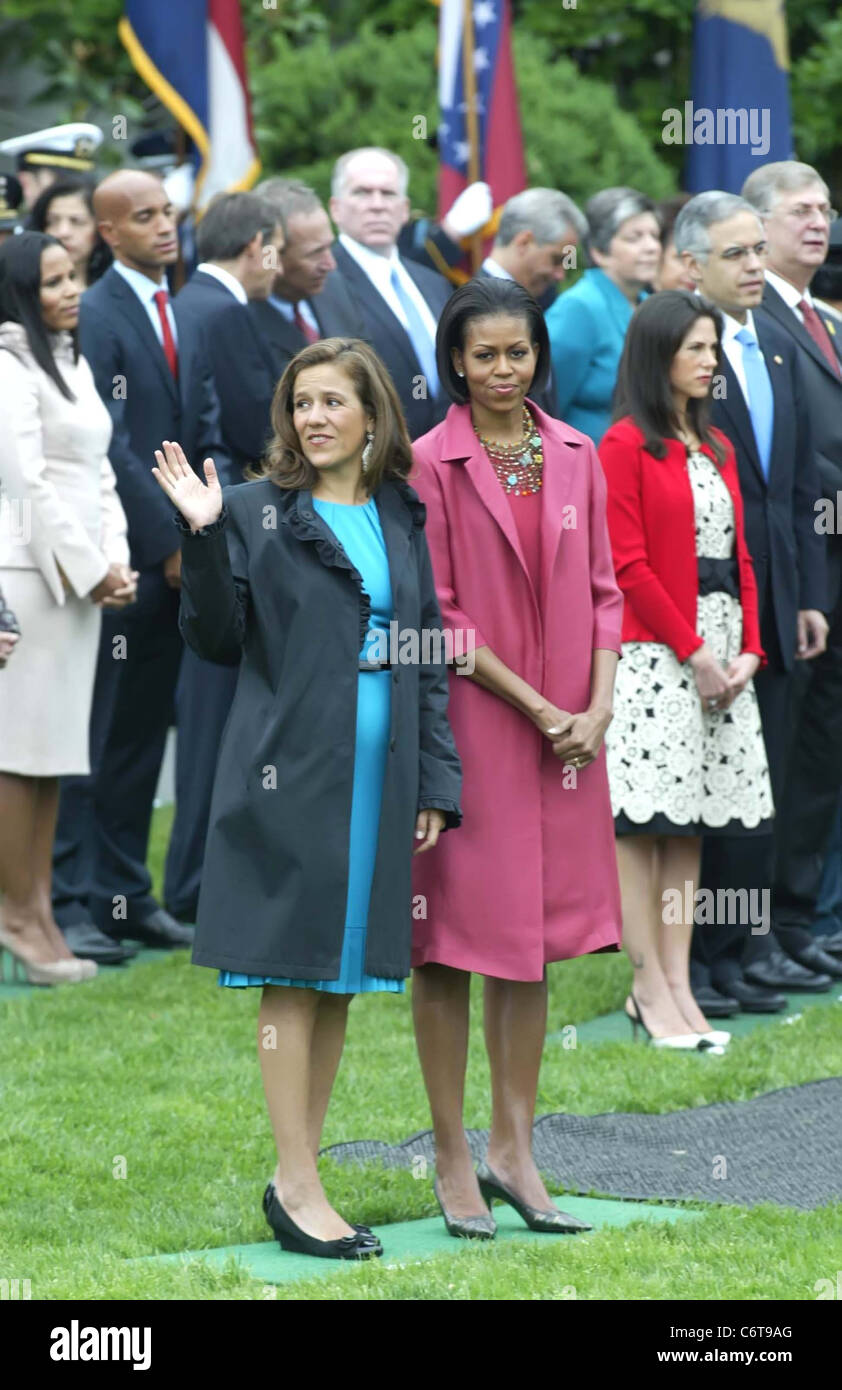 First Lady of the United States of America Michelle Obama with the ...