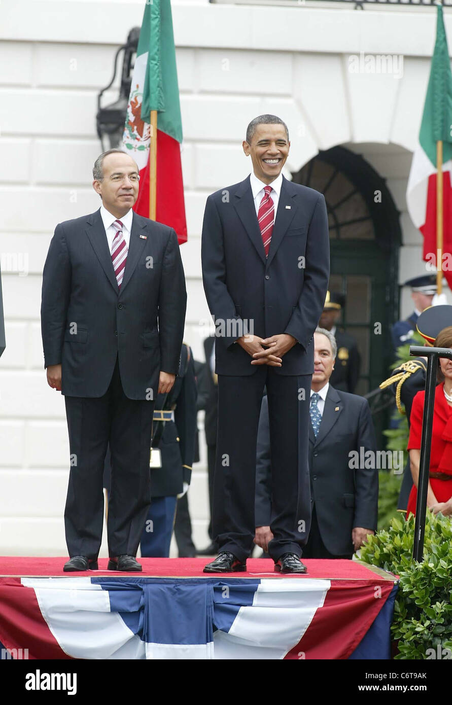 President of Mexico Felipe Calderon and President of the United States ...