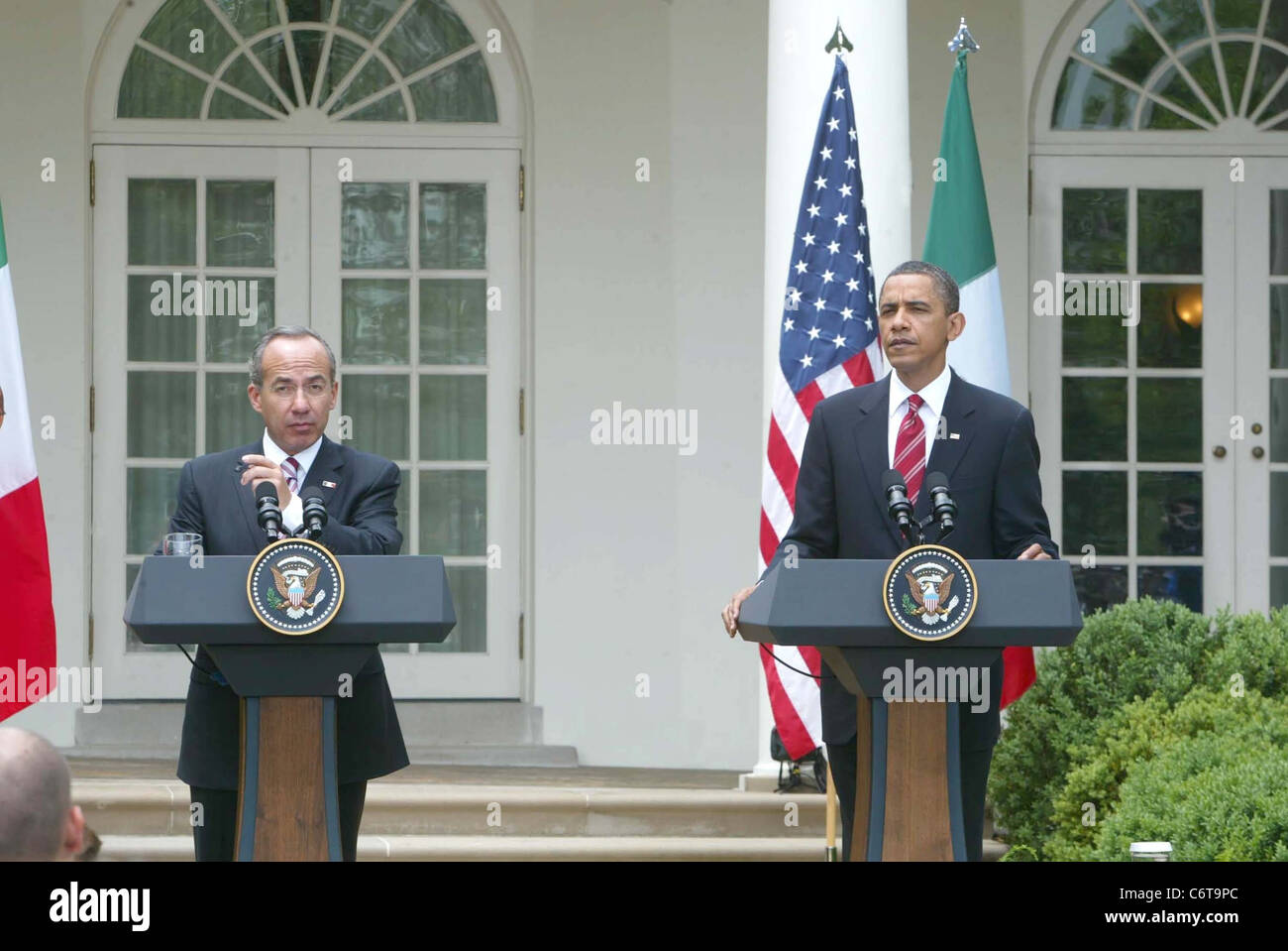 President of Mexico Felipe Calderon and President of the United States ...