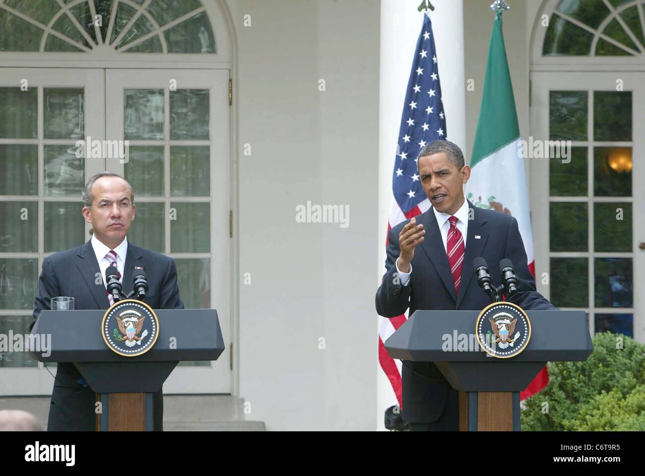 President of Mexico Felipe Calderon and President of the United States ...