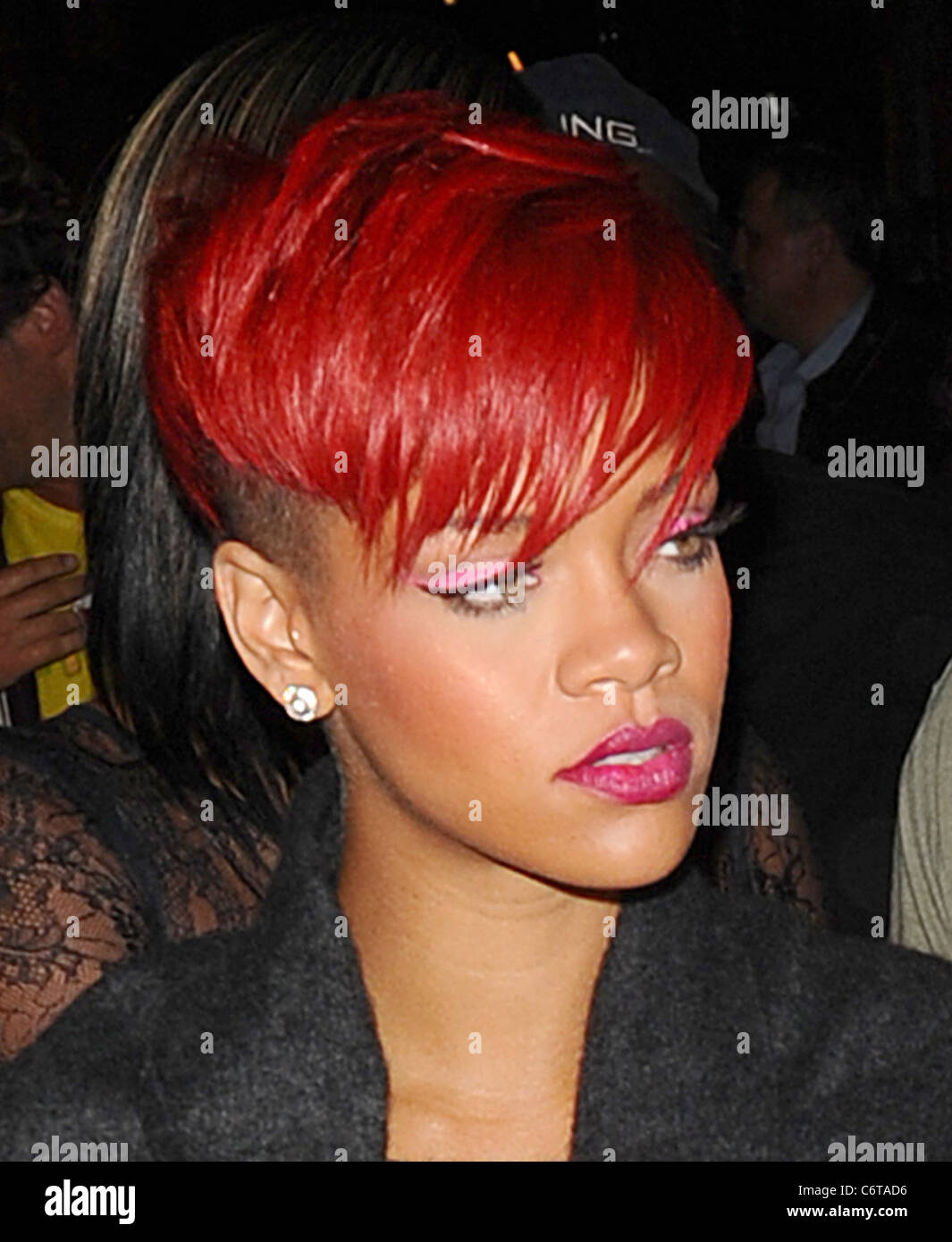 Rihanna leaves Mahiki nightclub sporting a new hair colour London ...